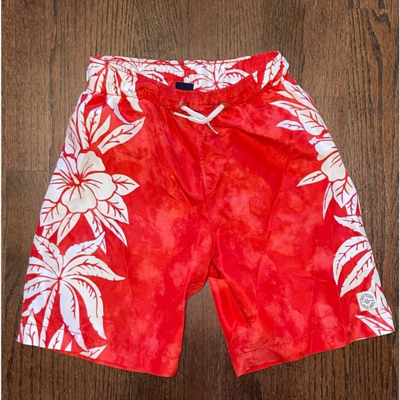 GAP | Swim | Gap Kids Red And White Floral Print Boys Swim Trunks Kids ...